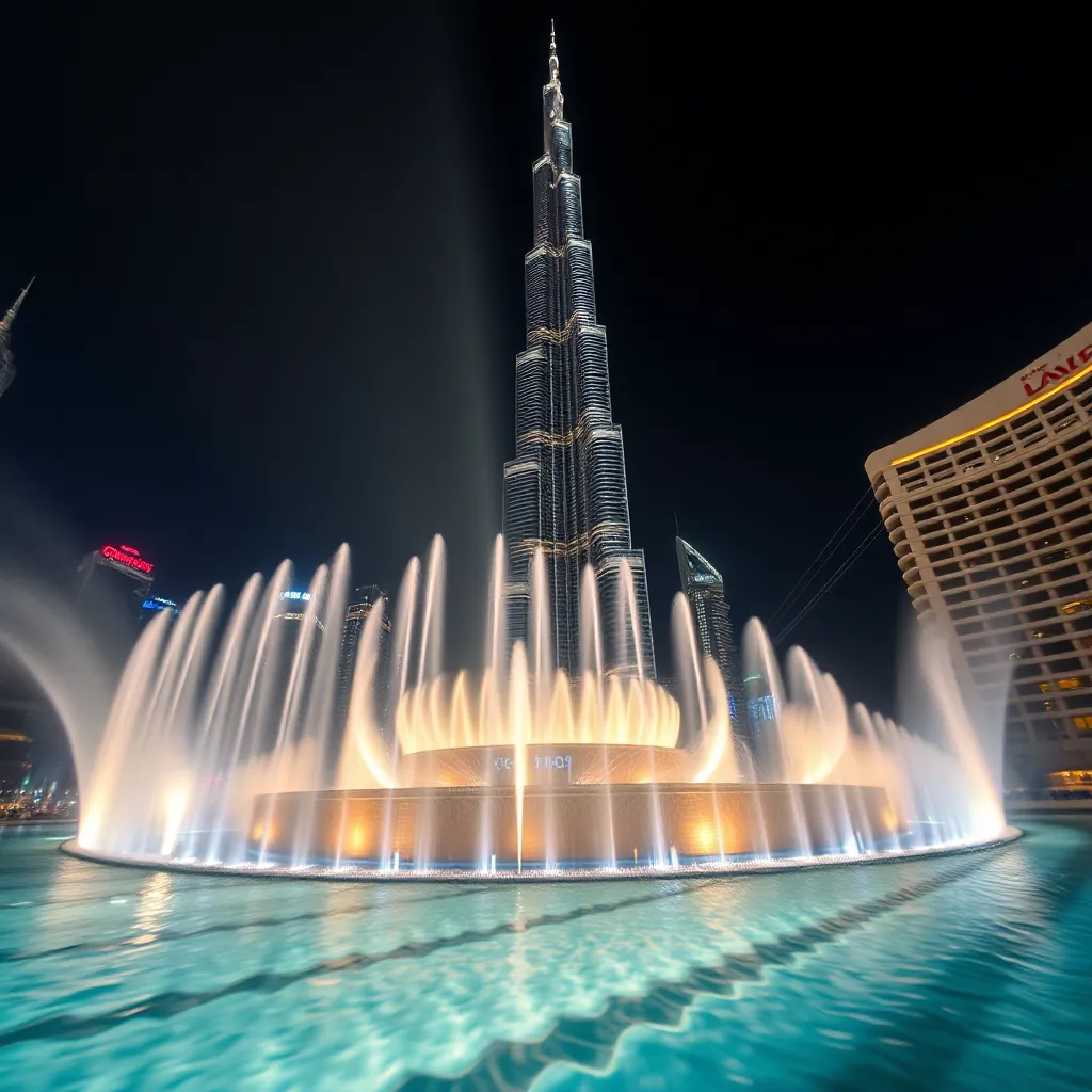 Schedule of the Dubai Fountain at Burj Khalifa